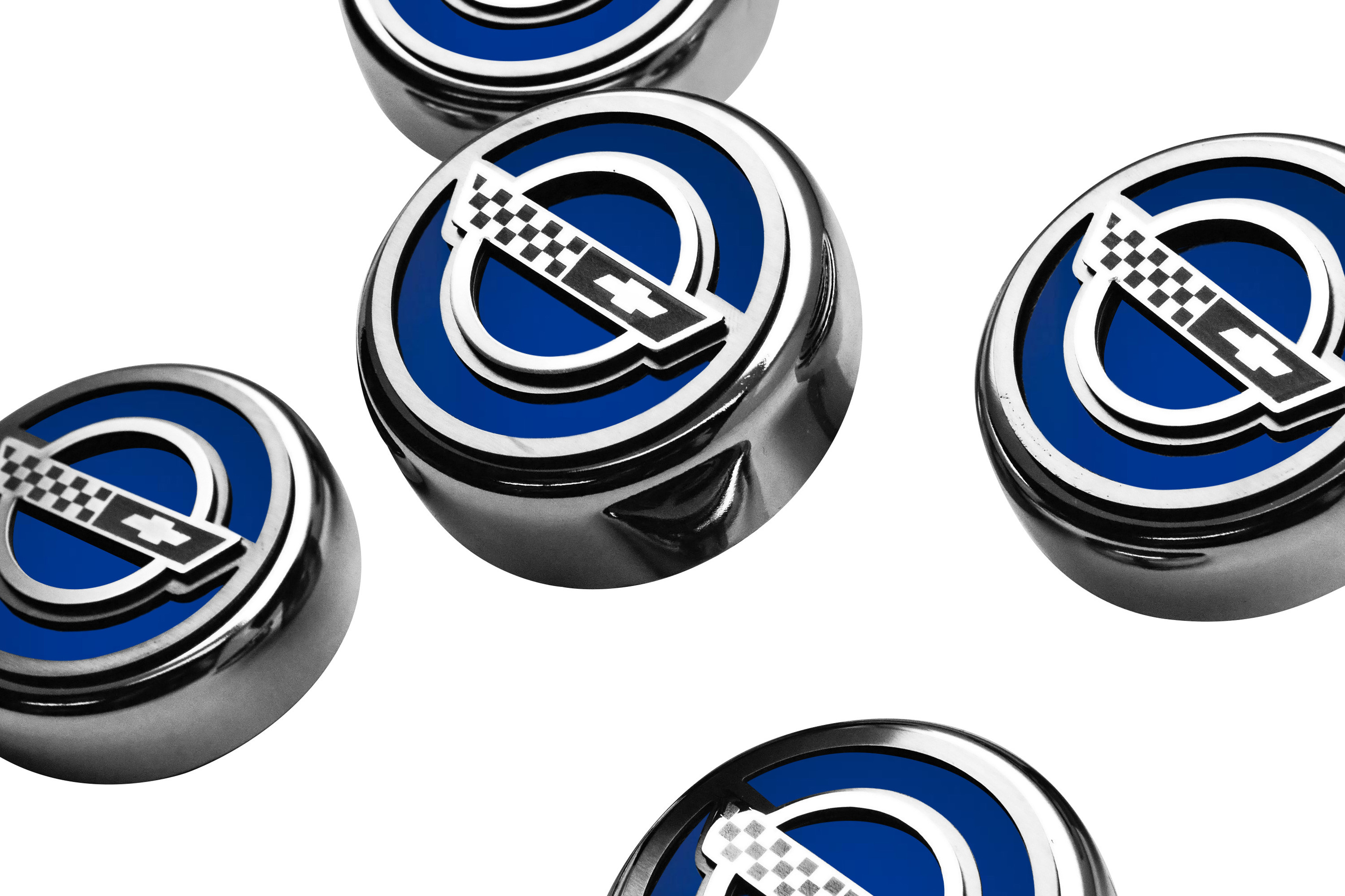 American Car Craft® 023002-DBLU - C4 Style Chrome Dark Blue Solid Fluid ...