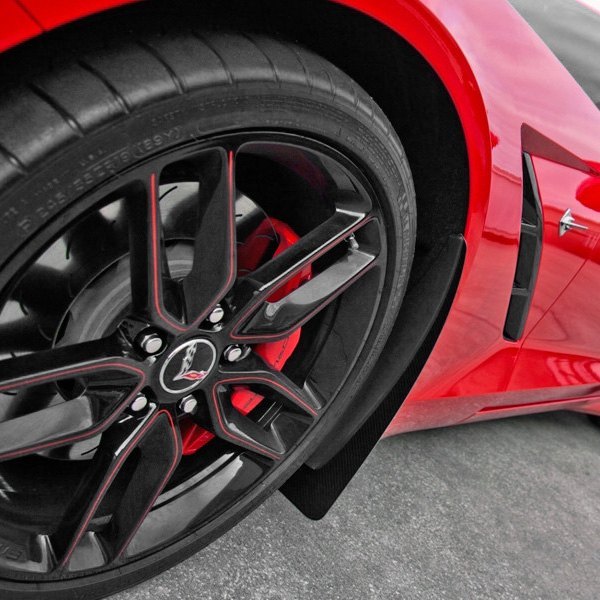 American Car Craft® 052090 - Polished Mud Guard Kit with Carbon Fiber ...