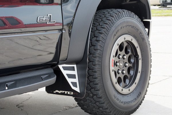 American Car Craft® 772028 - Polished Mud Guards with Carbon Fiber Backing