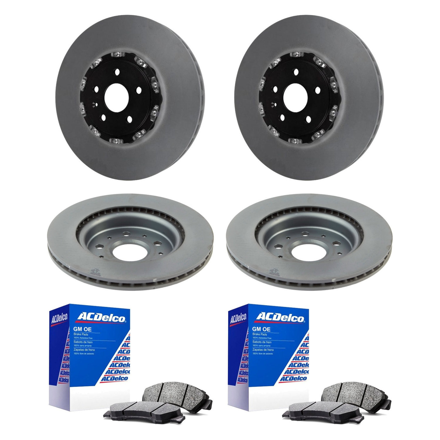 ACDelco® BNDL-31004149 - GM Genuine Parts™ Plain Front and Rear Brake ...