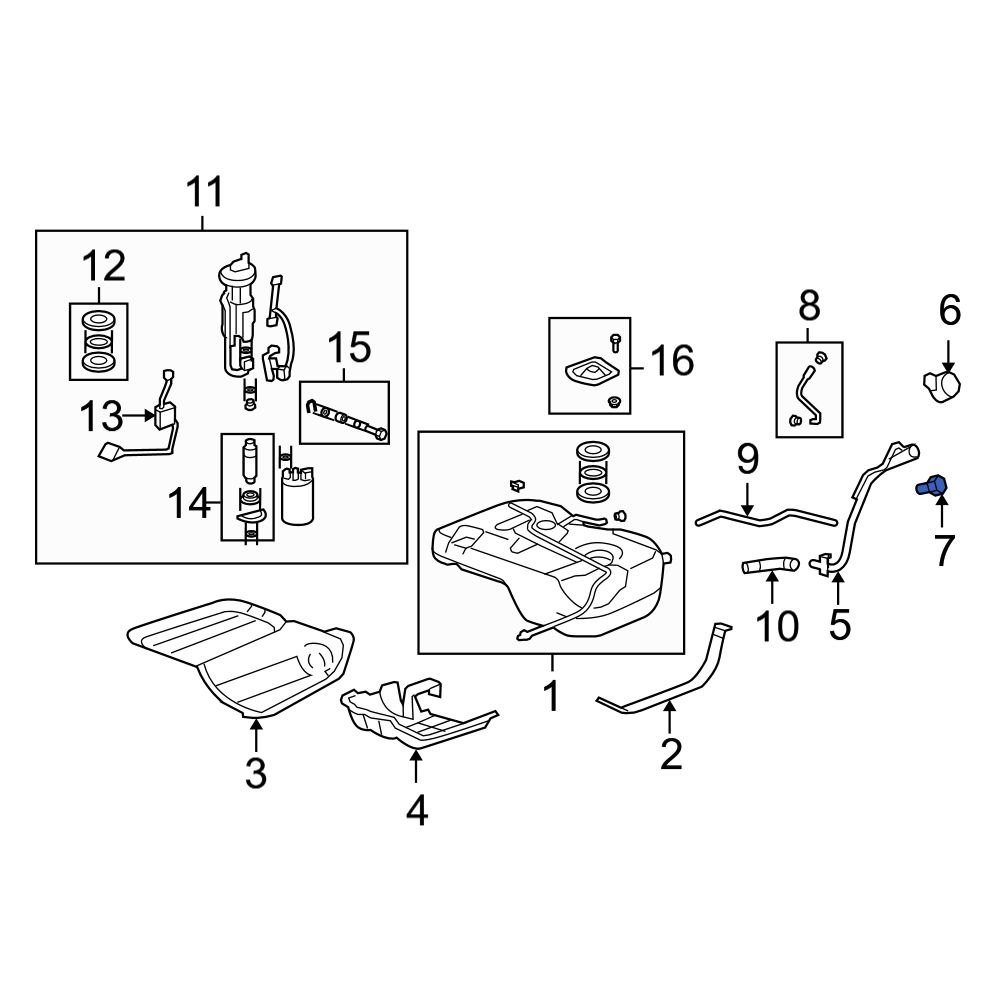Acura OE 91594SNAA01 - Fuel Tank Cap Tether Clip