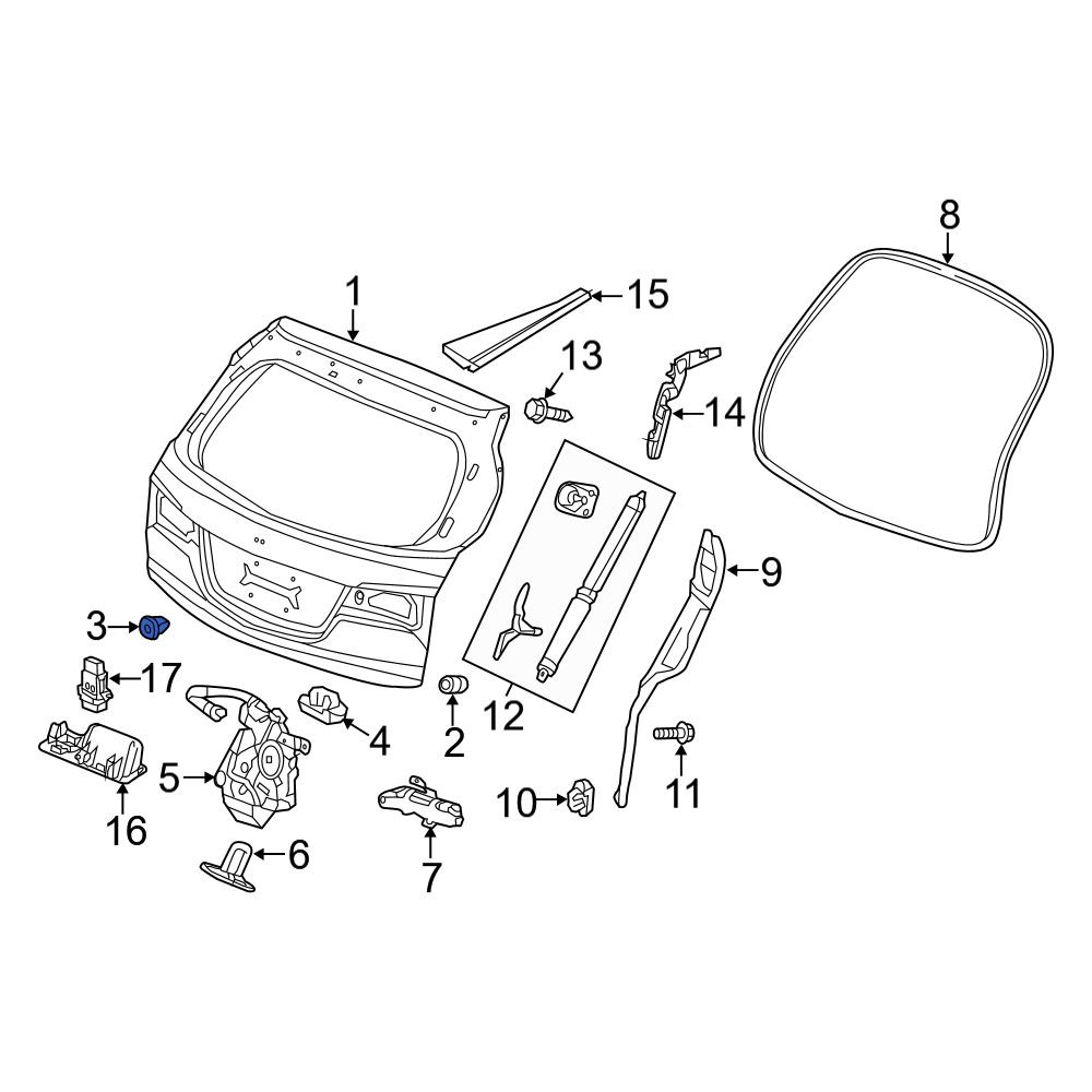 Acura OE 90601SNVP01 - Liftgate Grommet