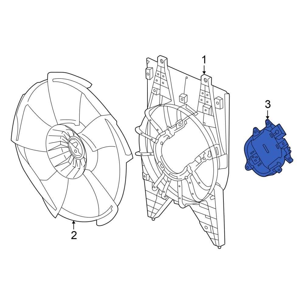 Acura OE 190305AAA01 - Right Engine Cooling Fan Motor