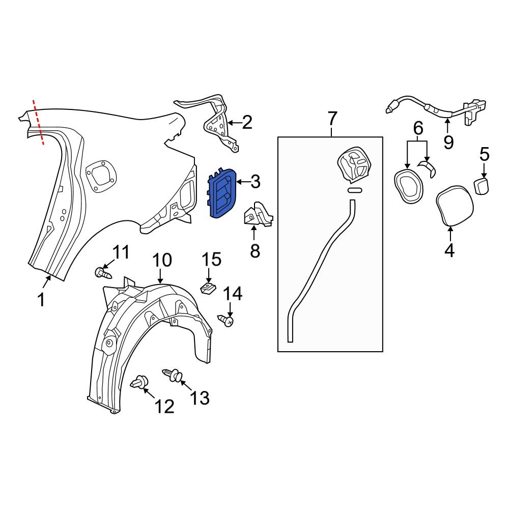 Acura OE 75450SMA003 - Rear Quarter Panel Vent