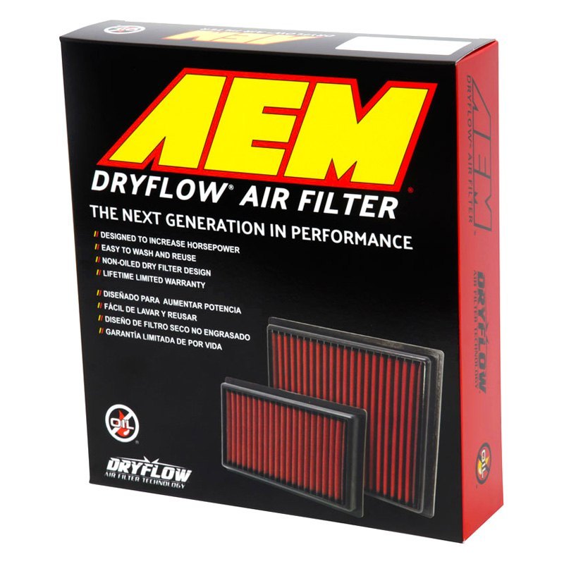 AEM Intakes® 28-50092 - DryFlow® Panel Red Air Filter (9.063" L x 8.375 ...