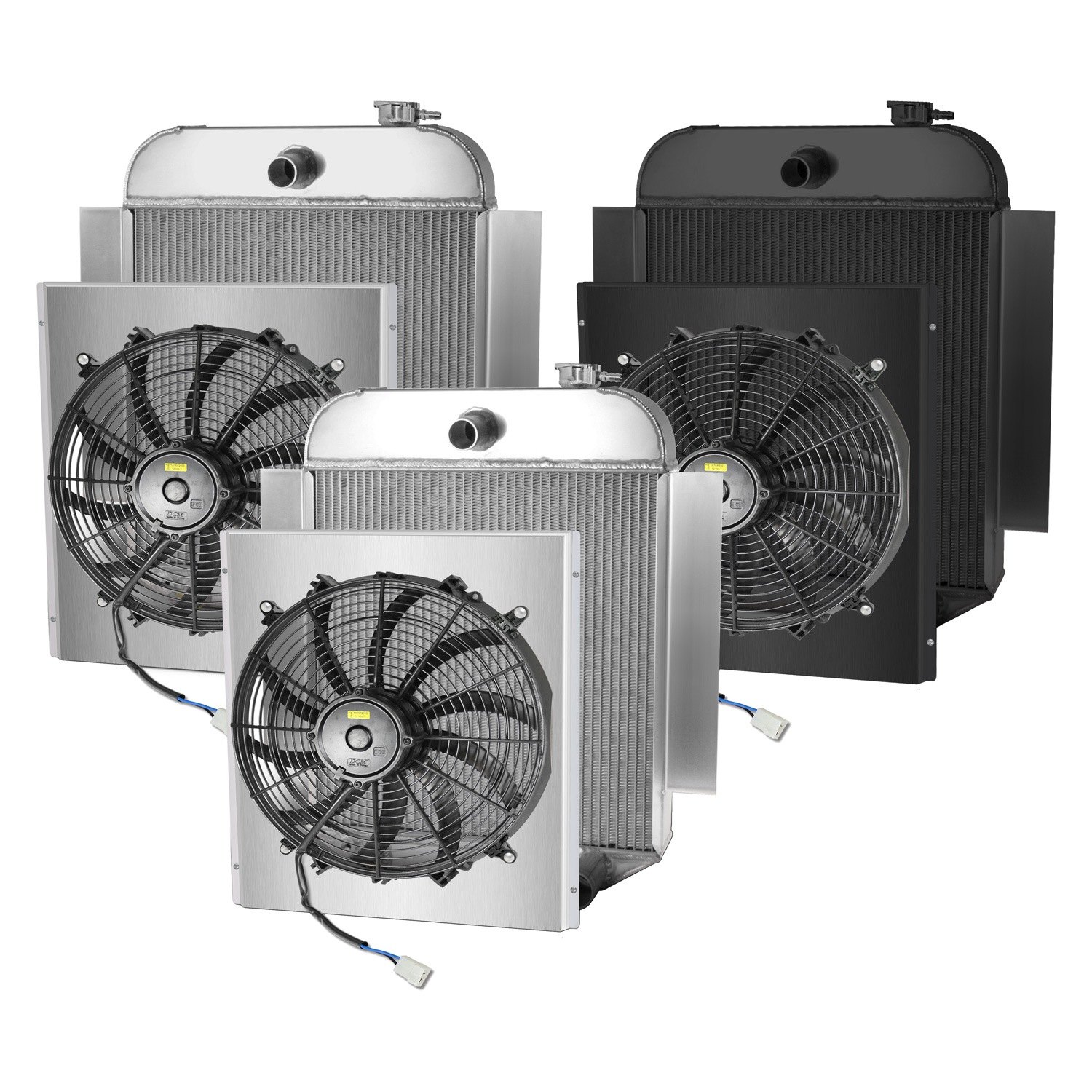 AFCO® 80166-S-SB-N - Street Rod Performance Radiator with Fan