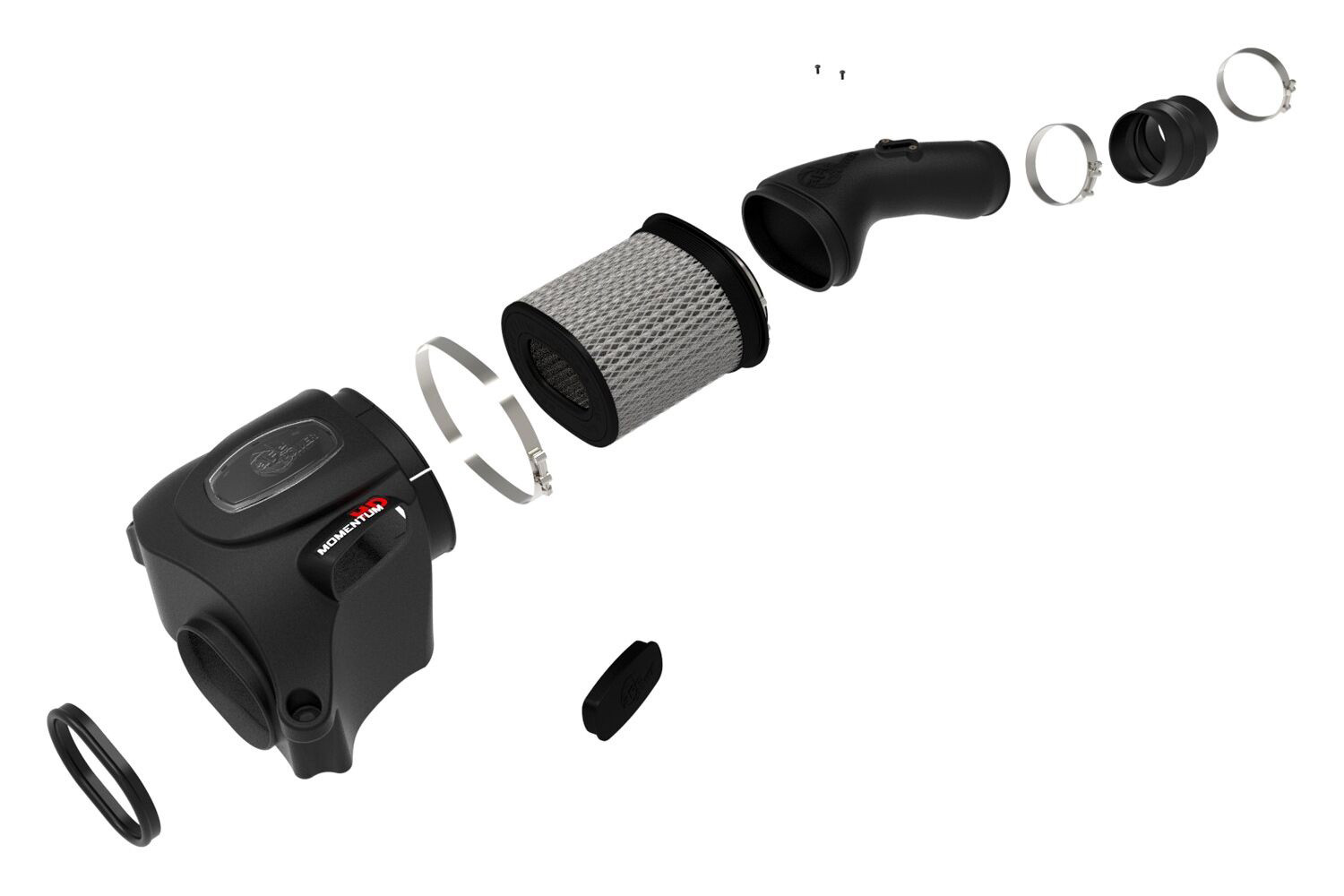 aFe® 50-70026D - Momentum® HD Aluminum Black Cold Air Intake System ...