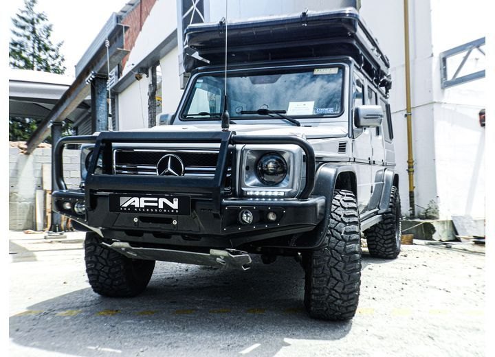 AFN 4x4 America® 48002402 - Full Width HD Black Front Bumper with Brush ...