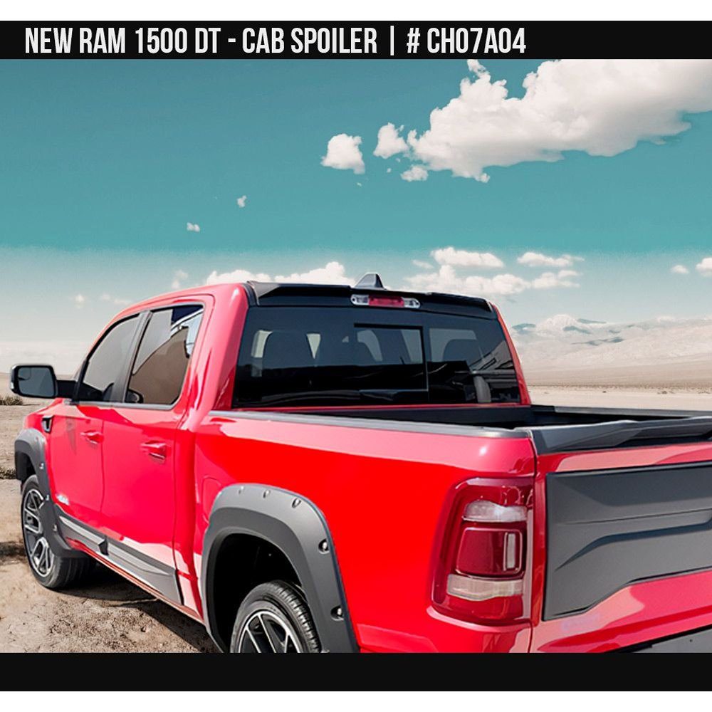 Air Design® CH07A04 - Satin Black Rear Cab Spoiler