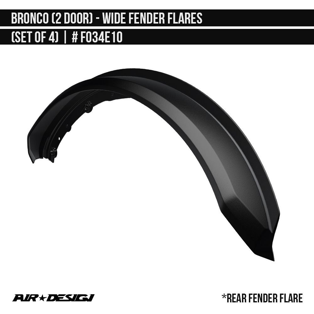 Air Design® FO34B98 - Smooth-Grain Textured Black Off-Road Body Kit