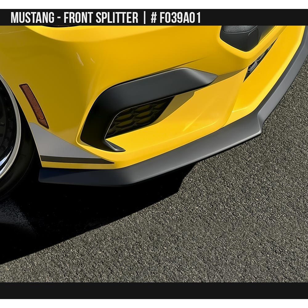 Air Design® FO39A01 - Satin Black Front Bumper Splitter