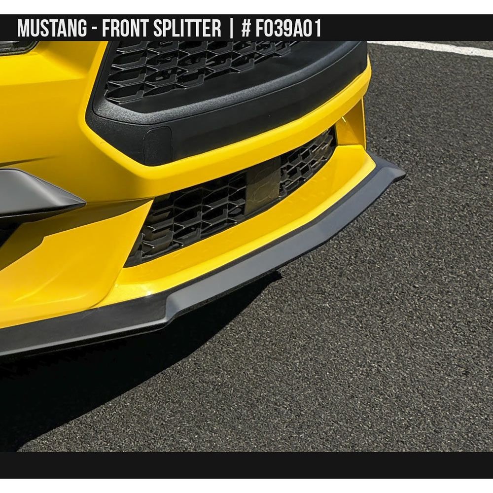 Air Design® FO39A01 - Satin Black Front Bumper Splitter