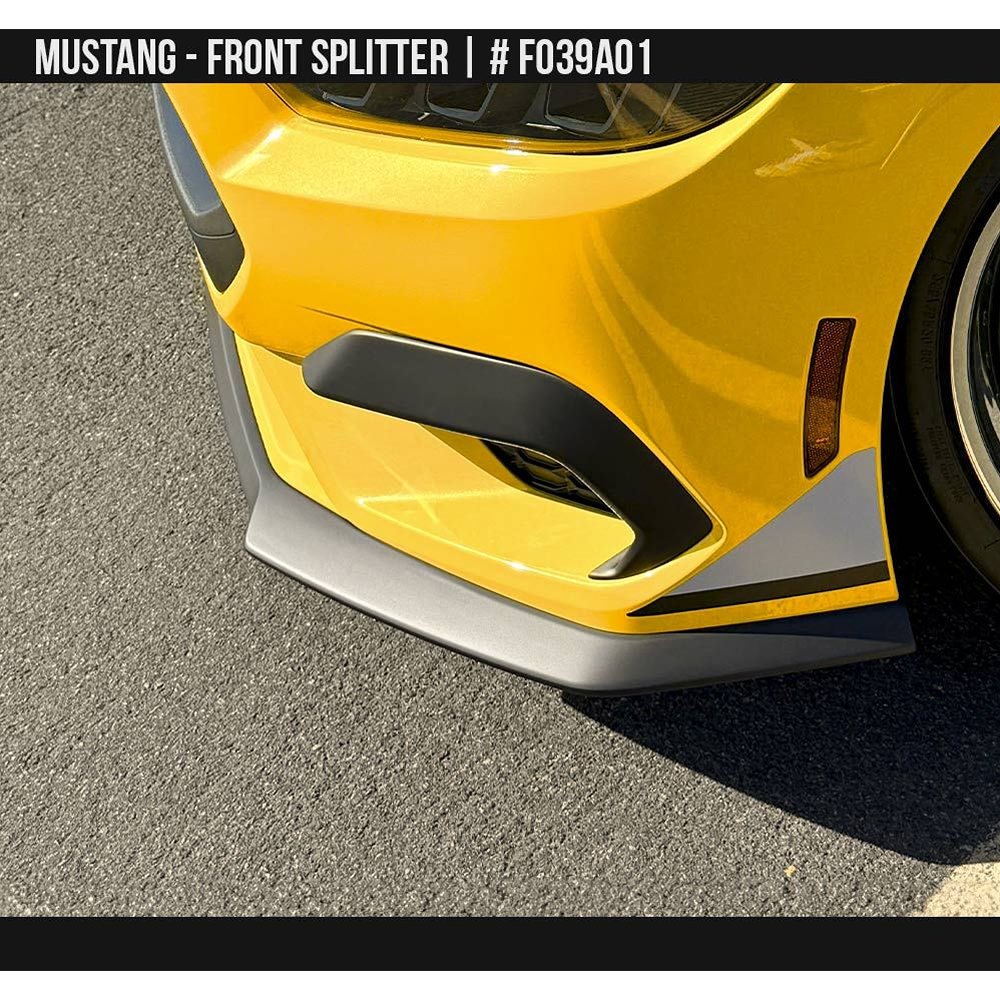 Air Design® FO39A01 - Satin Black Front Bumper Splitter