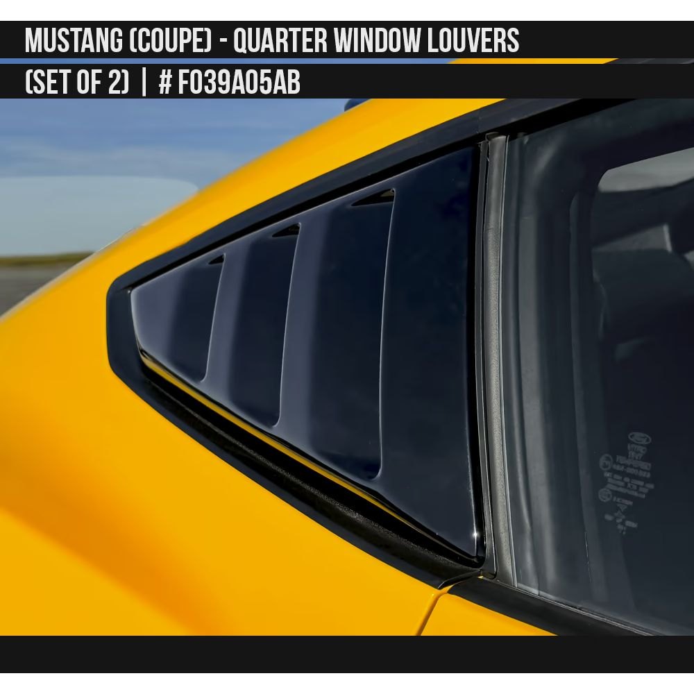 Air Design® FO39A05AB - Absolute Black Quarter Window Louver Set