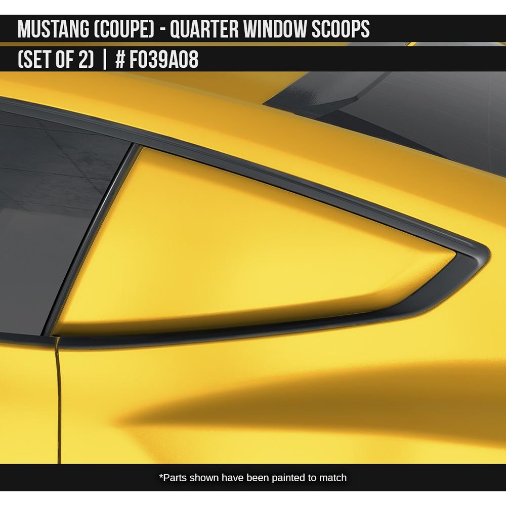 Air Design® FO39A08 - Satin Black Quarter Window Scoop Set