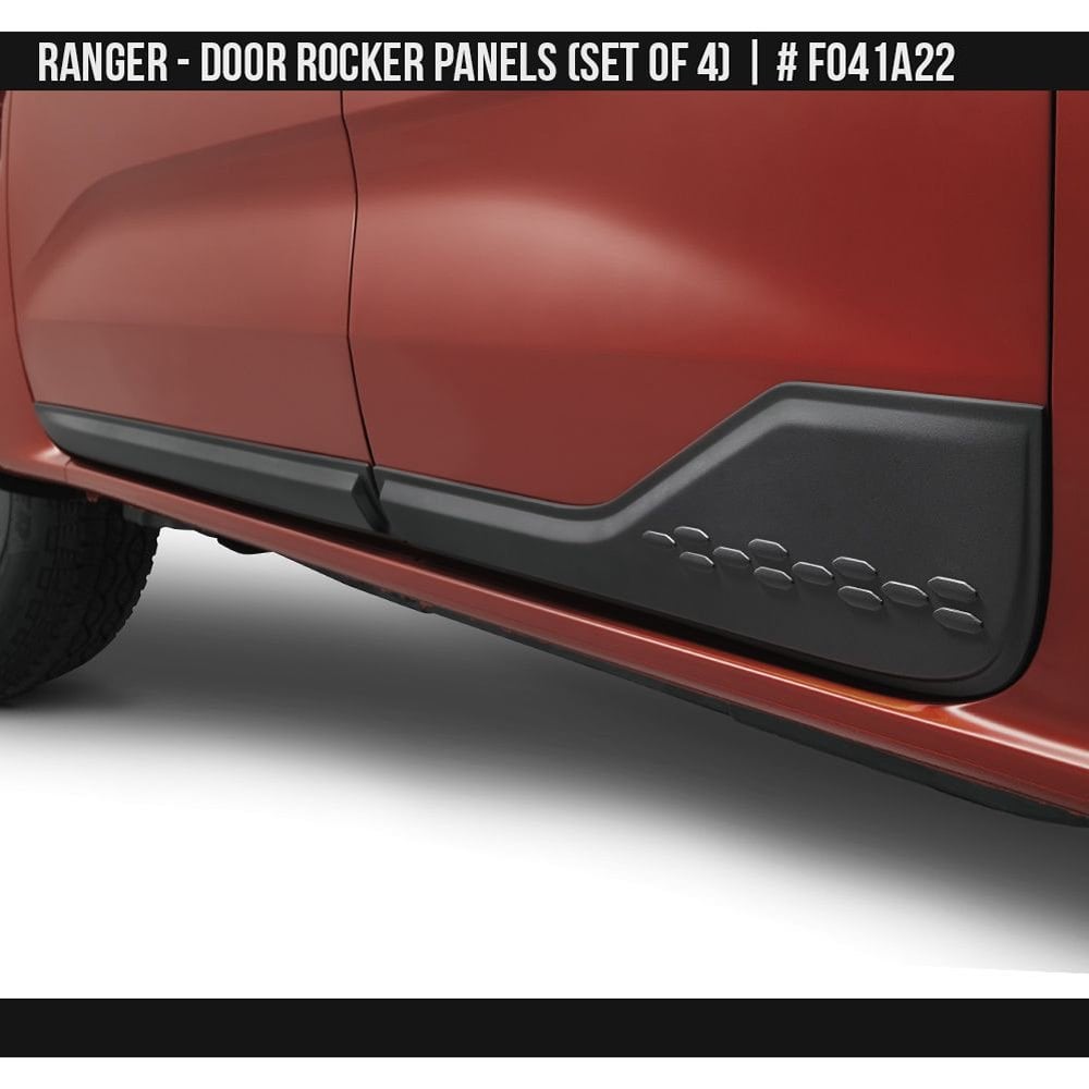 Air Design® FO41A22 - Satin Black Door Rocker Panel Set