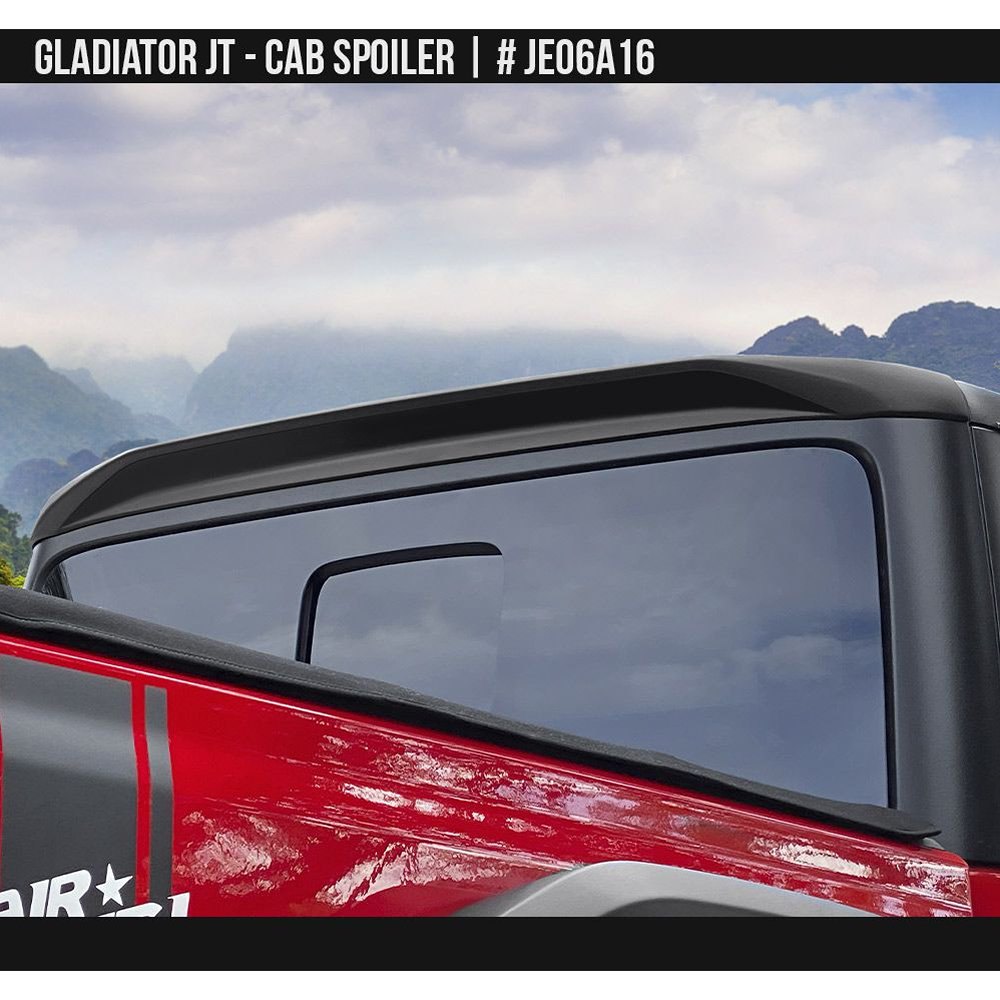 Air Design® JE06A16 - Satin Black Rear Cab Spoiler