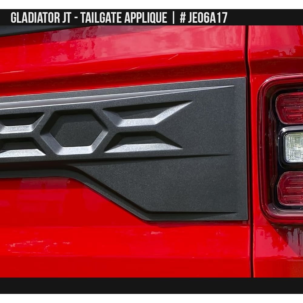 Air Design® JE06A17 - Satin Black Tailgate Applique