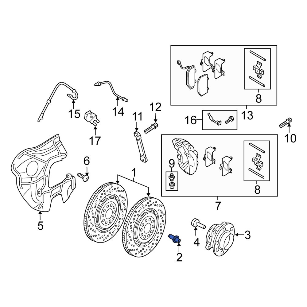 Alfa Romeo OE 6509906AA - Disc Brake Rotor Set Screw