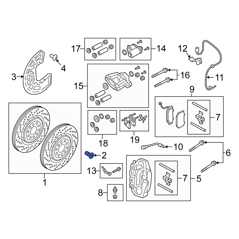 Alfa Romeo OE 6509906AA - Disc Brake Rotor Set Screw