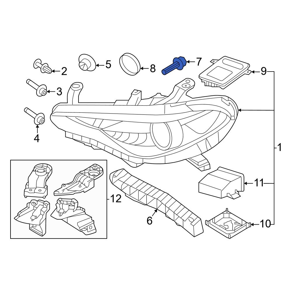 Alfa Romeo OE L0000D3S - Front Headlight Bulb