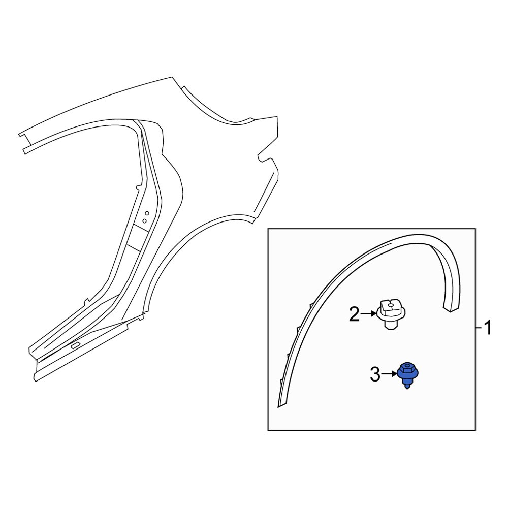 Alfa Romeo OE 68095315AA - Wheel Arch Molding Clip