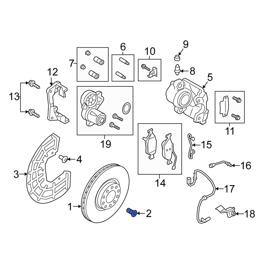 Alfa Romeo OE 6509906AA - Disc Brake Rotor Set Screw
