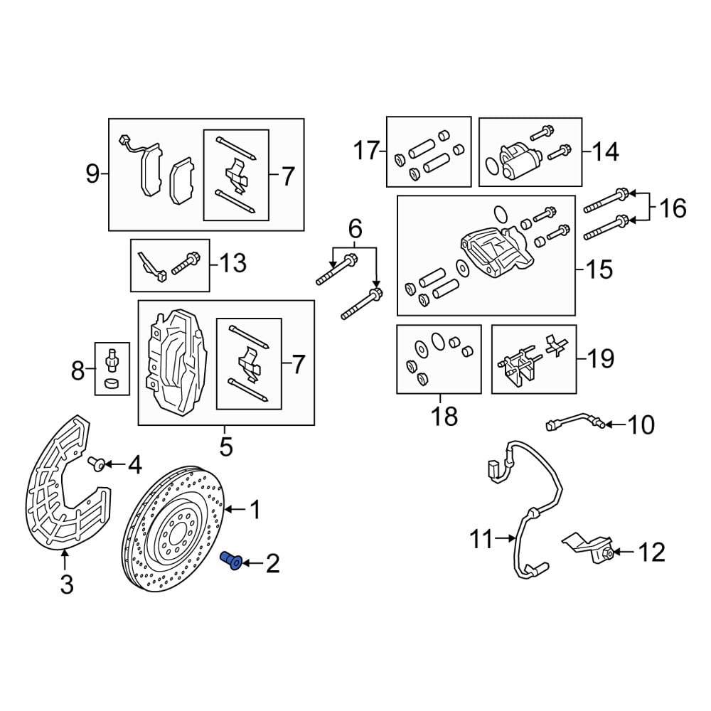 Alfa Romeo OE 6509906AA - Disc Brake Rotor Set Screw