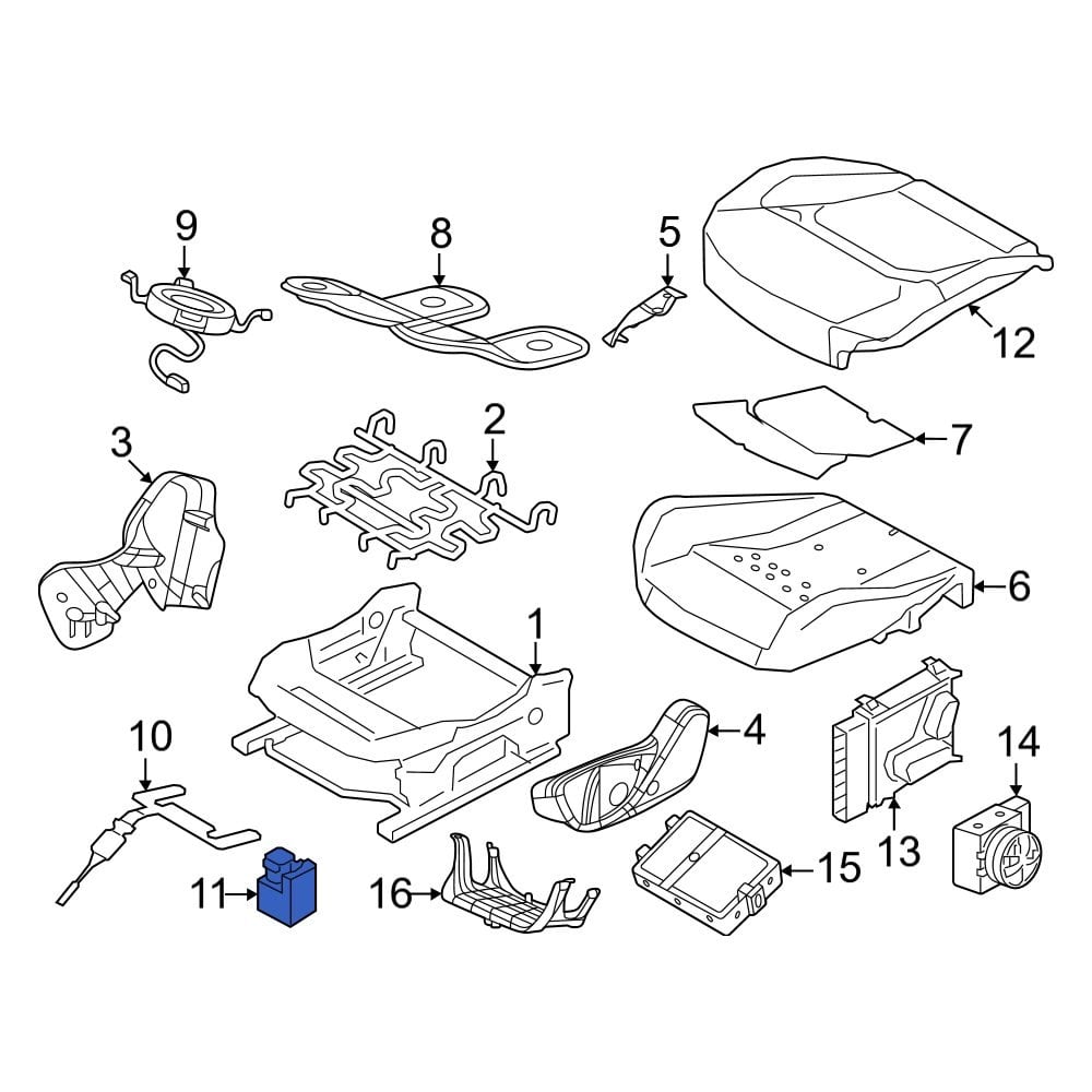 Alfa Romeo OE 68605049AA - Front Left Seat Track Position Sensor