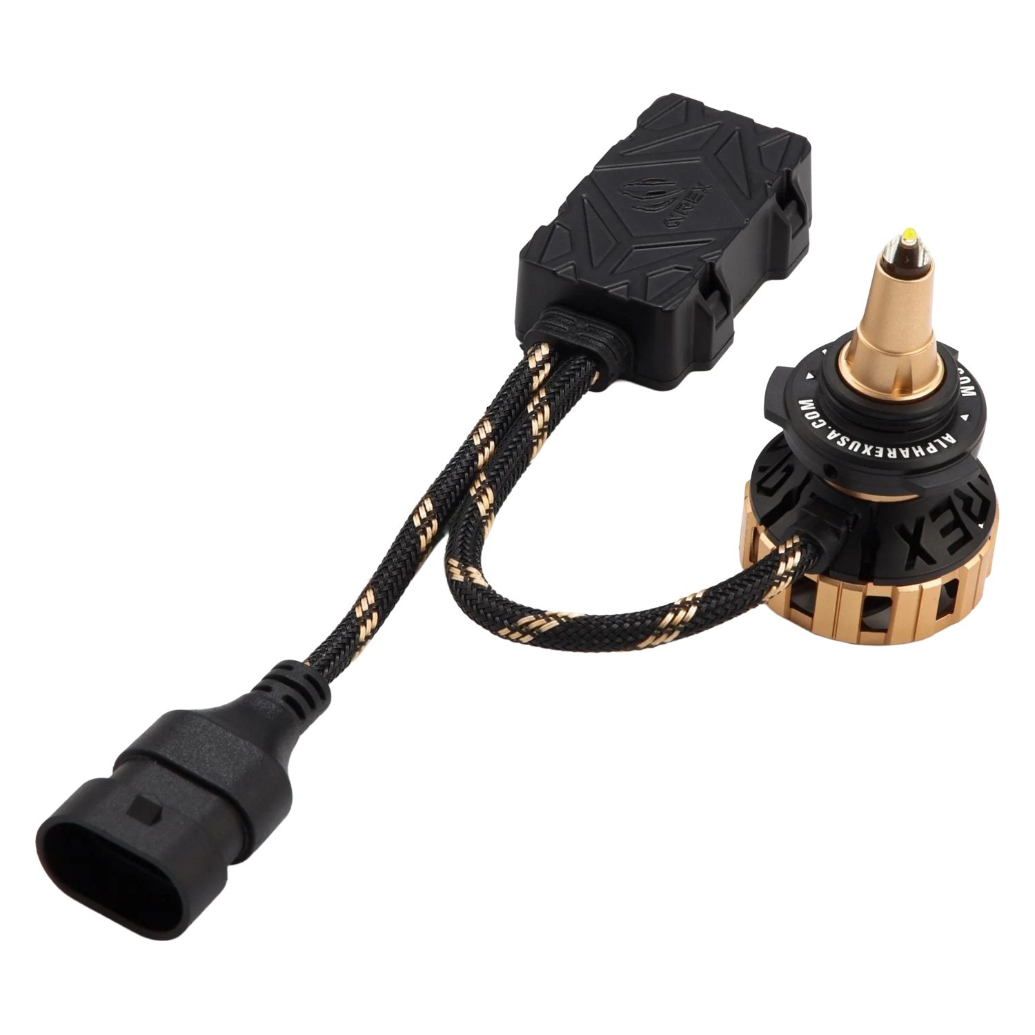 AlphaRex® ALB-9006-GB - Gold Ammo Panoramic LED Conversion Kit (9006, White)