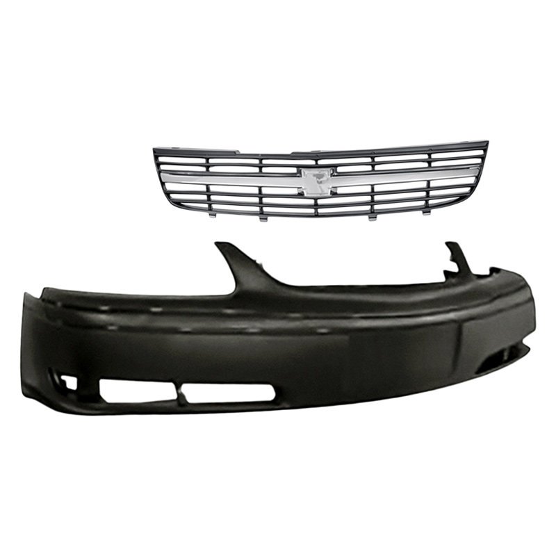 Alzare® BNDL-224413 - 2-Piece (Front Bumper Cover, Grille) (Standard Line)