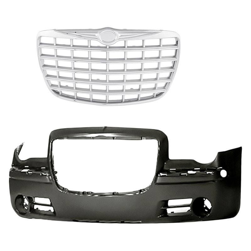 Alzare® BNDL-224467 - 2-Piece (Front Bumper Cover, Grille) (Standard Line)