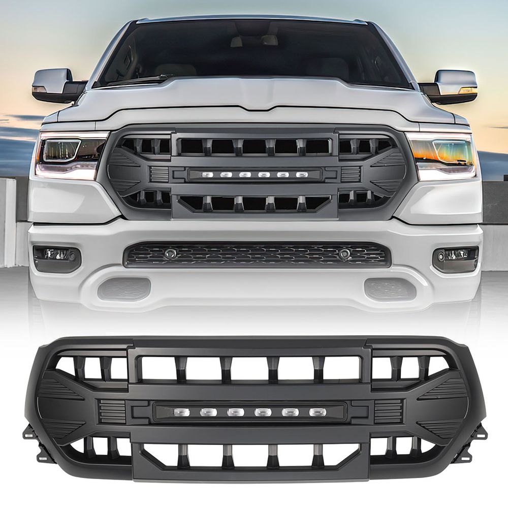 AM Off-Road® AMDEBA00105 - 1-Pc Armor Style Matte Black Main Grille ...