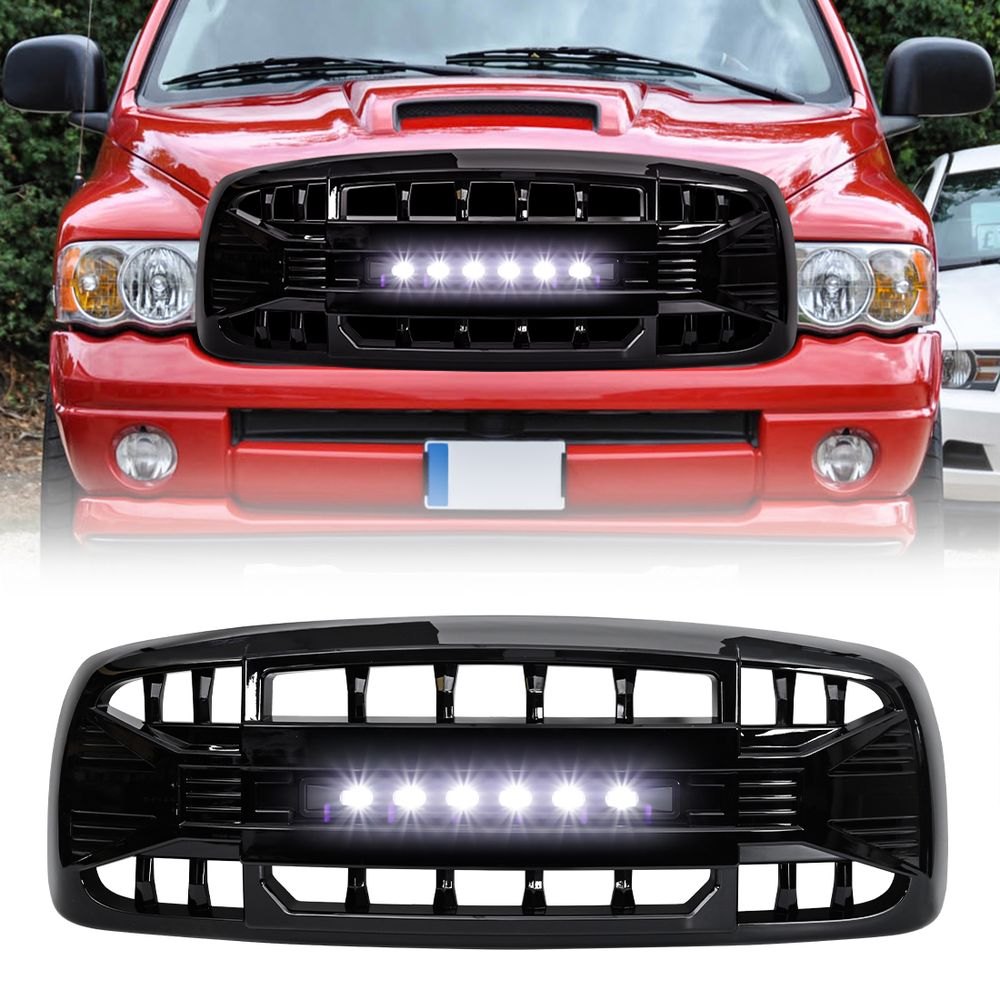 AM Off-Road® AMDEBA00145 - 1-Pc Armor Style Glossy Black Main Grille ...
