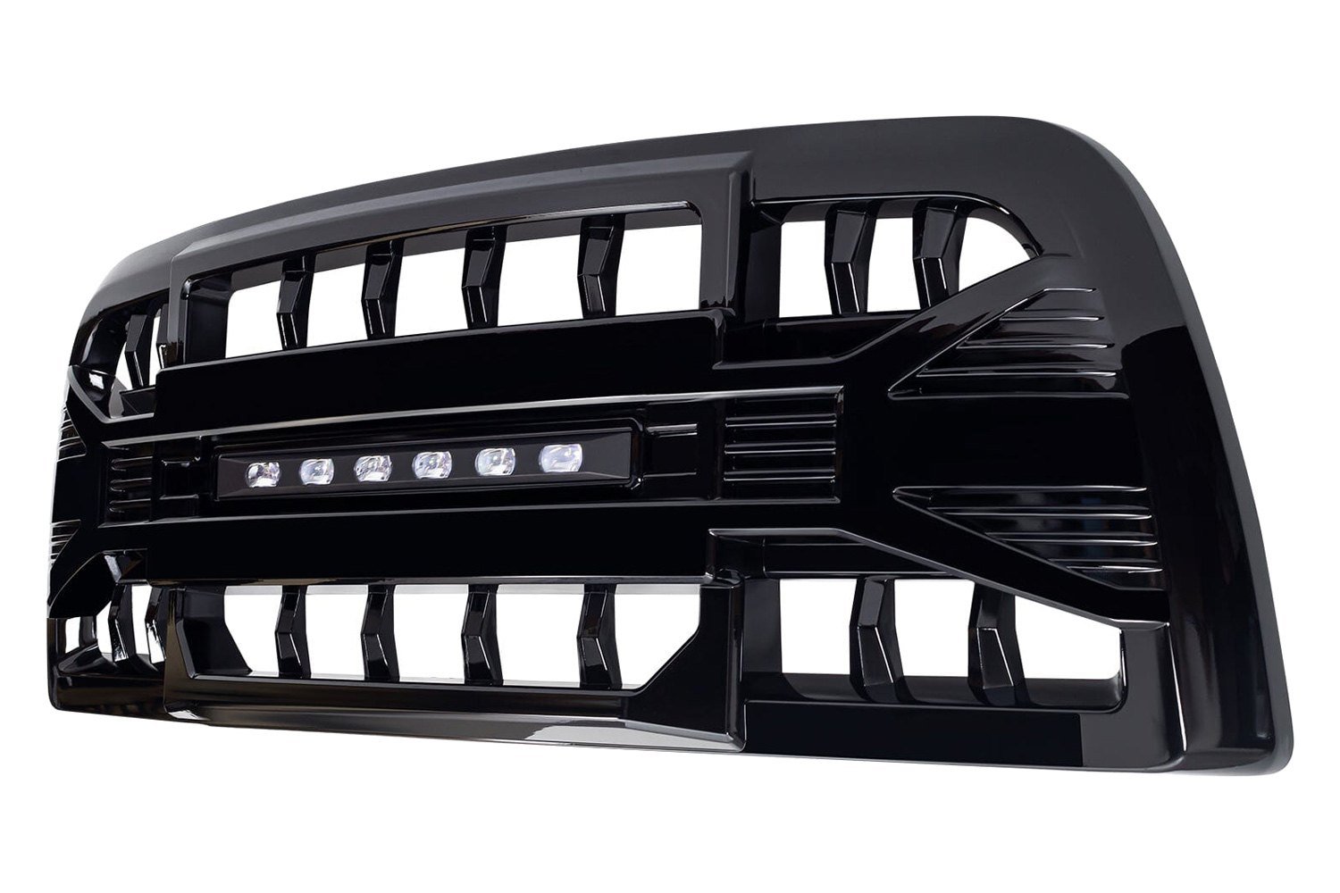 AM Off-Road® AMDEBA00149 - 1-Pc Armor Style Glossy Black Main Grille ...