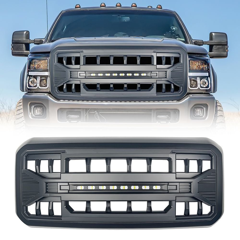 AM Off-Road® AMFMFA00105 - 1-Pc Armor Style Matte Black Main Grille ...