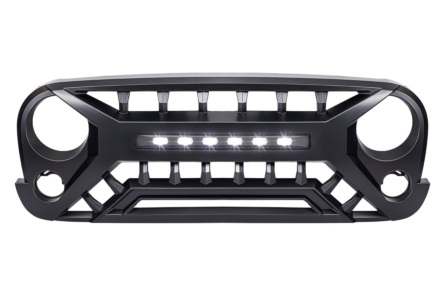AM Off-Road® AMJPAA00133 - 1-Pc Armor Style Matte Black Main Grille ...