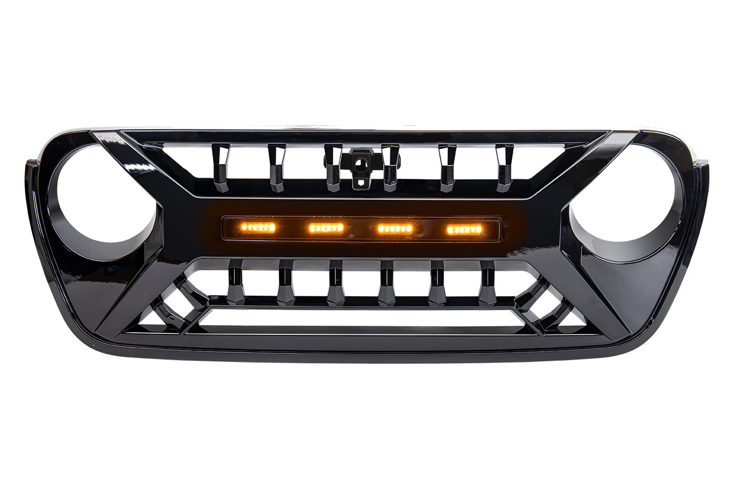 AM Off-Road® AMJPCA00128 - 1-Pc Armor Style Glossy Black Main Grille ...