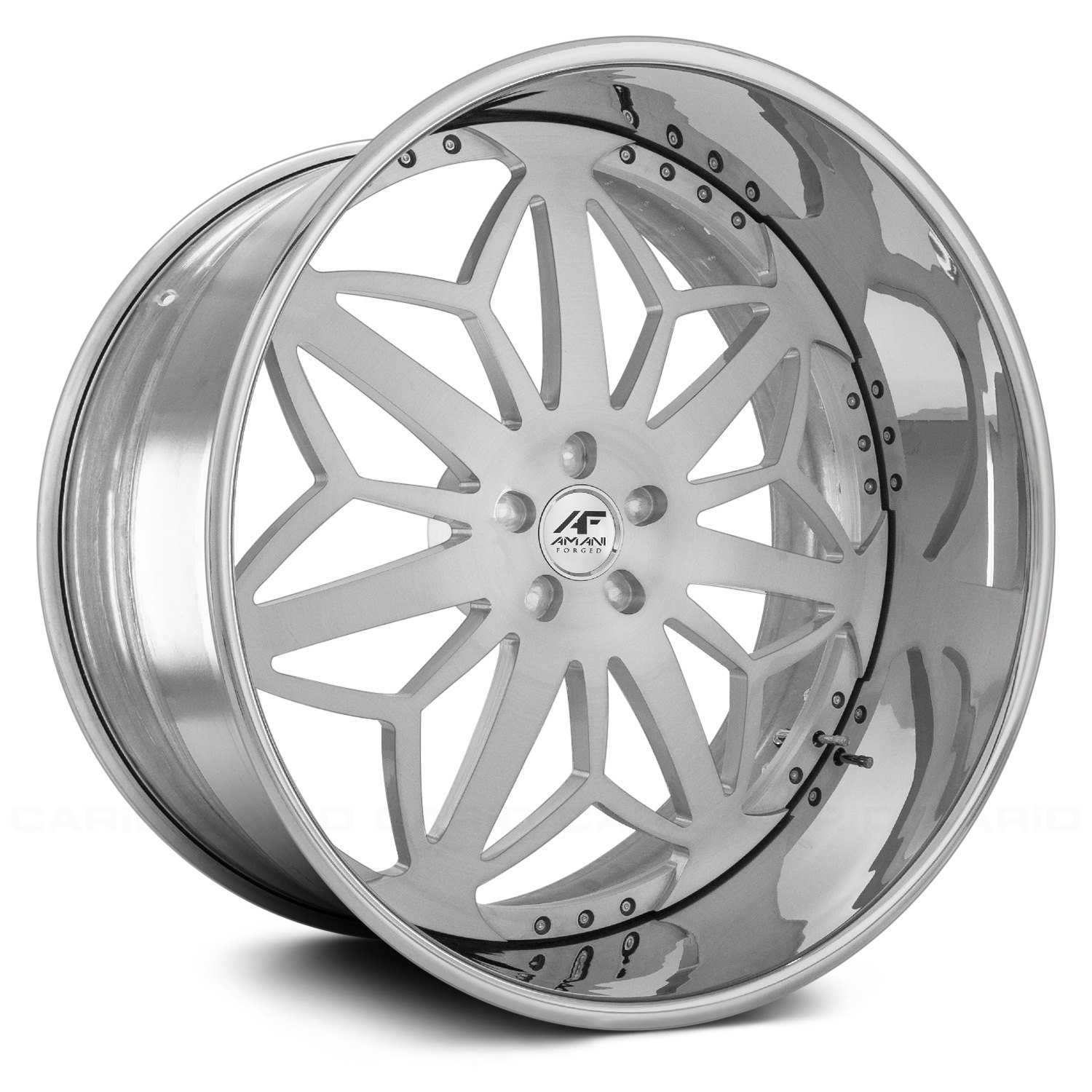 AMANI FORGED® FALCON 2PC Wheels - Custom Finish with Chrome Lip Rims