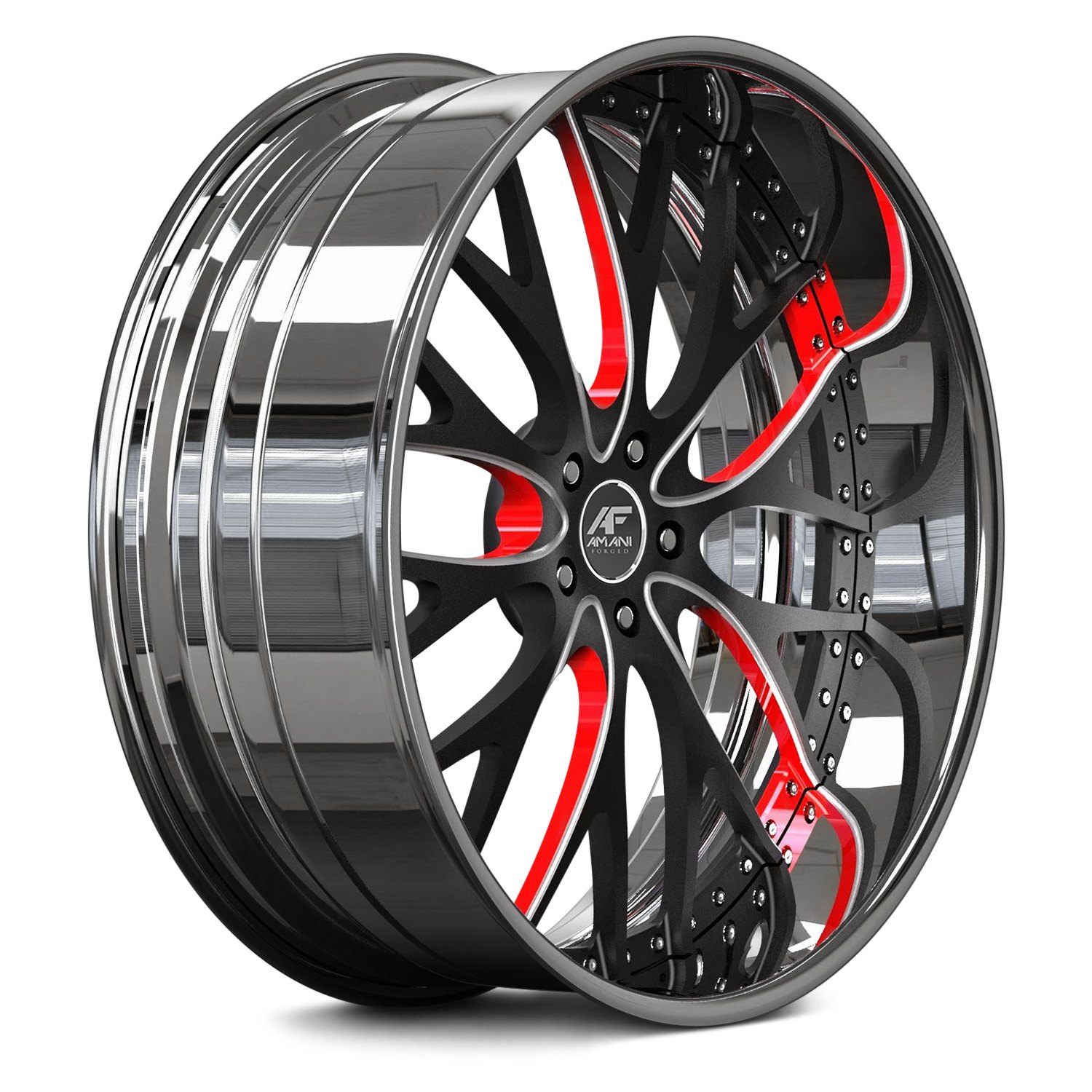 AMANI FORGED® MONDO MESH 2PC Wheels - Custom Finish with Chrome Lip Rims