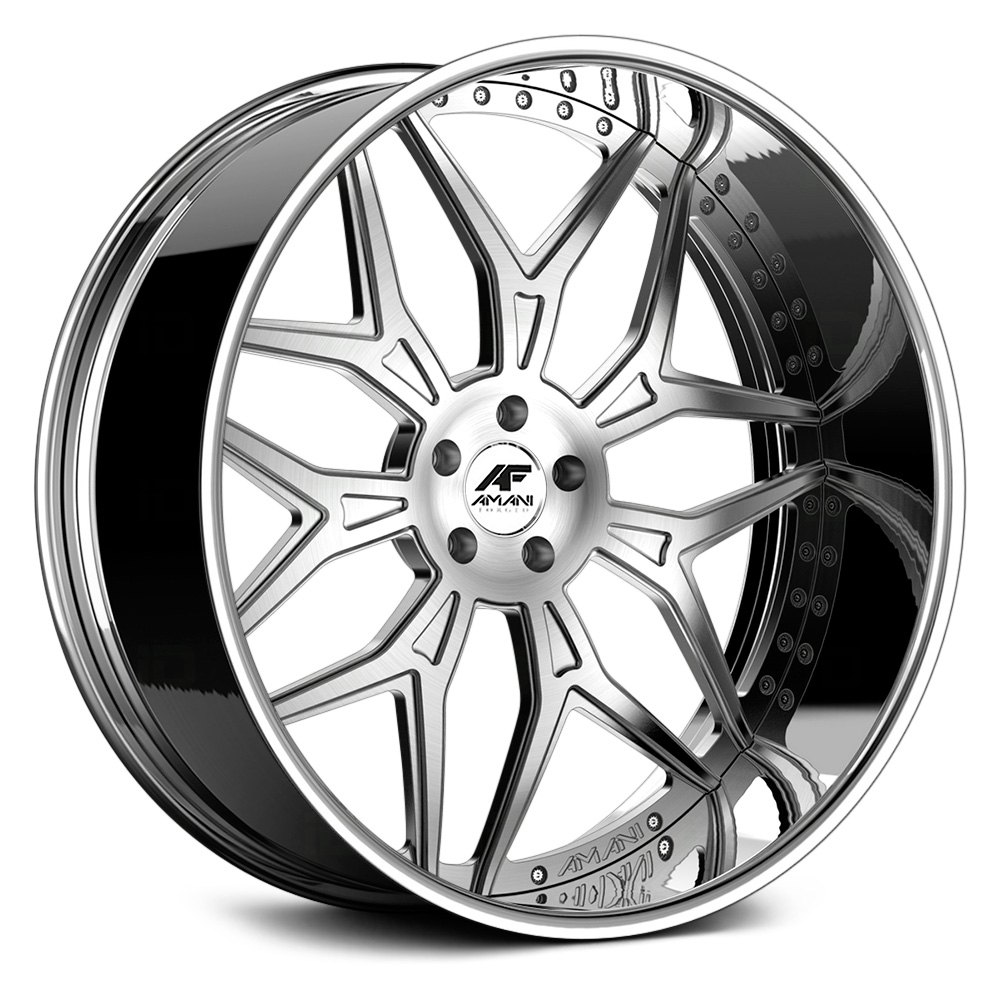 AMANI FORGED® TORO 2PC Wheels - Custom Finish with Chrome Lip Rims