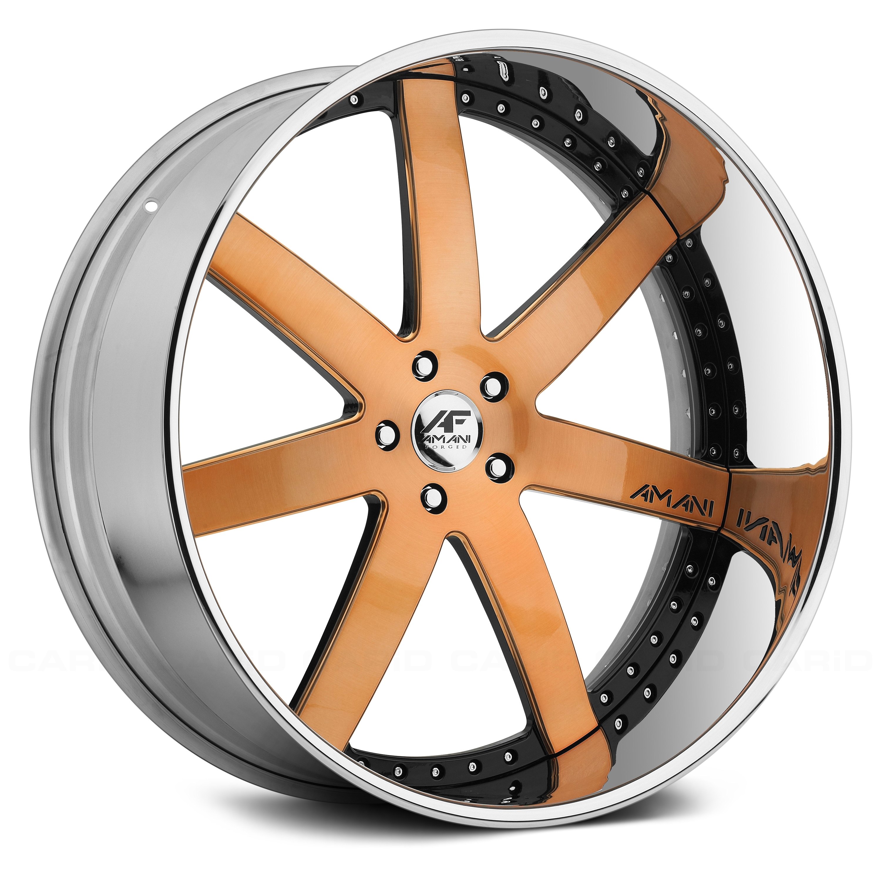 AMANI FORGED® TRINITY 2PC Wheels - Custom Finish with Chrome Lip Rims