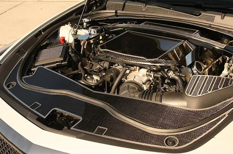American Car Craft® 123110 - Carbon Fiber Front Header Plate with ...