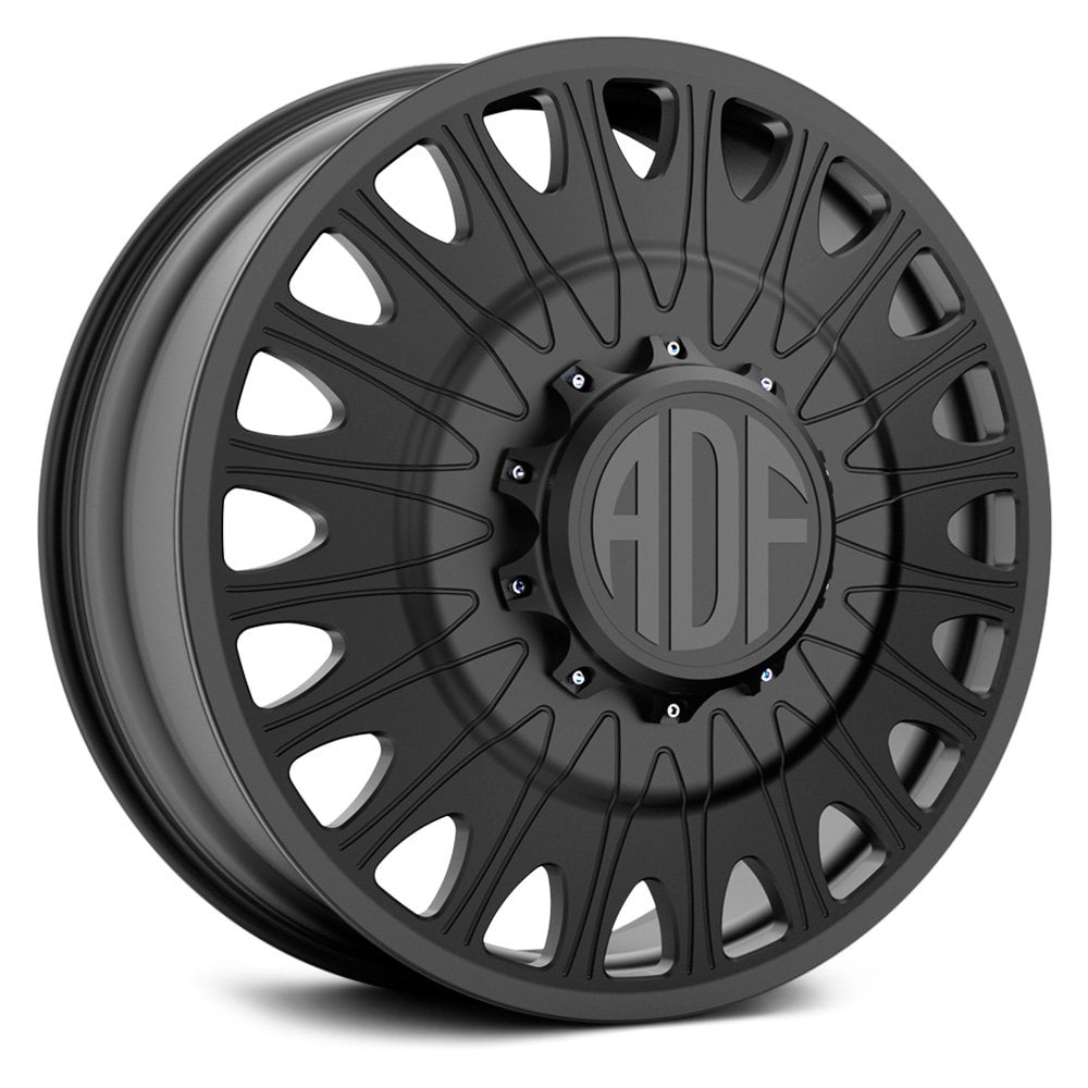 AMERICAN DESIGN FACTORY® ROULETTE BIG RIG DUALLY Wheels - Satin Black Rims