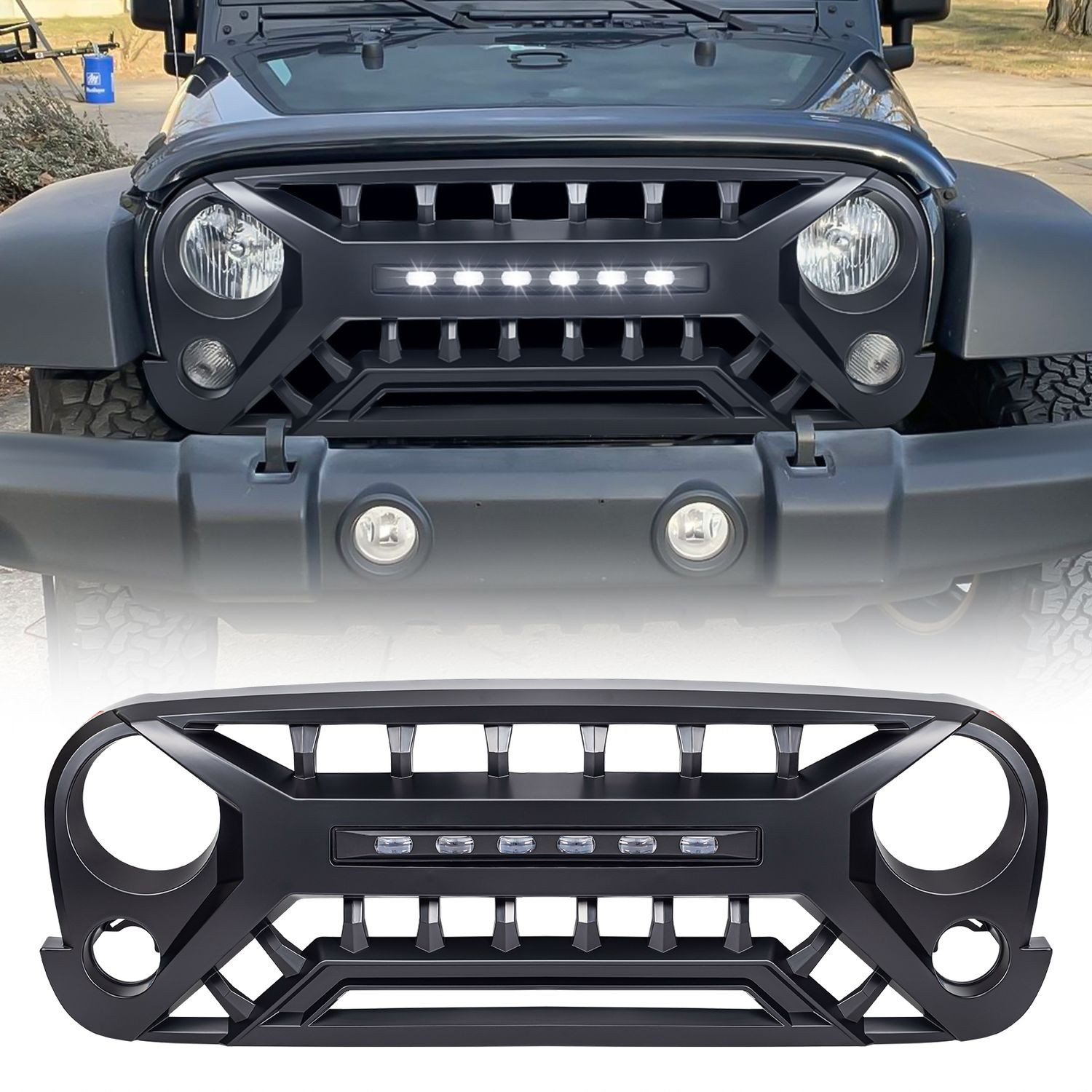 American Modified® AMJPAA00133 - 1-Pc Armor Style Matte Black Main ...