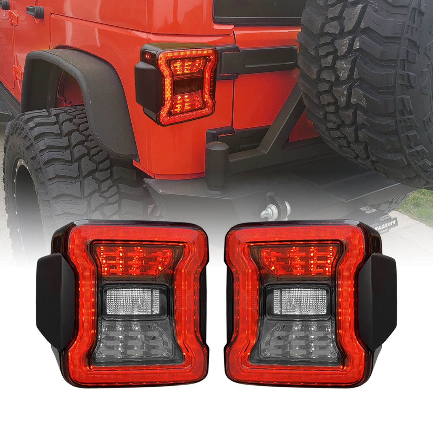 American Modified® AMJPAC03310 - Driver and Passenger Side Chrome Red ...