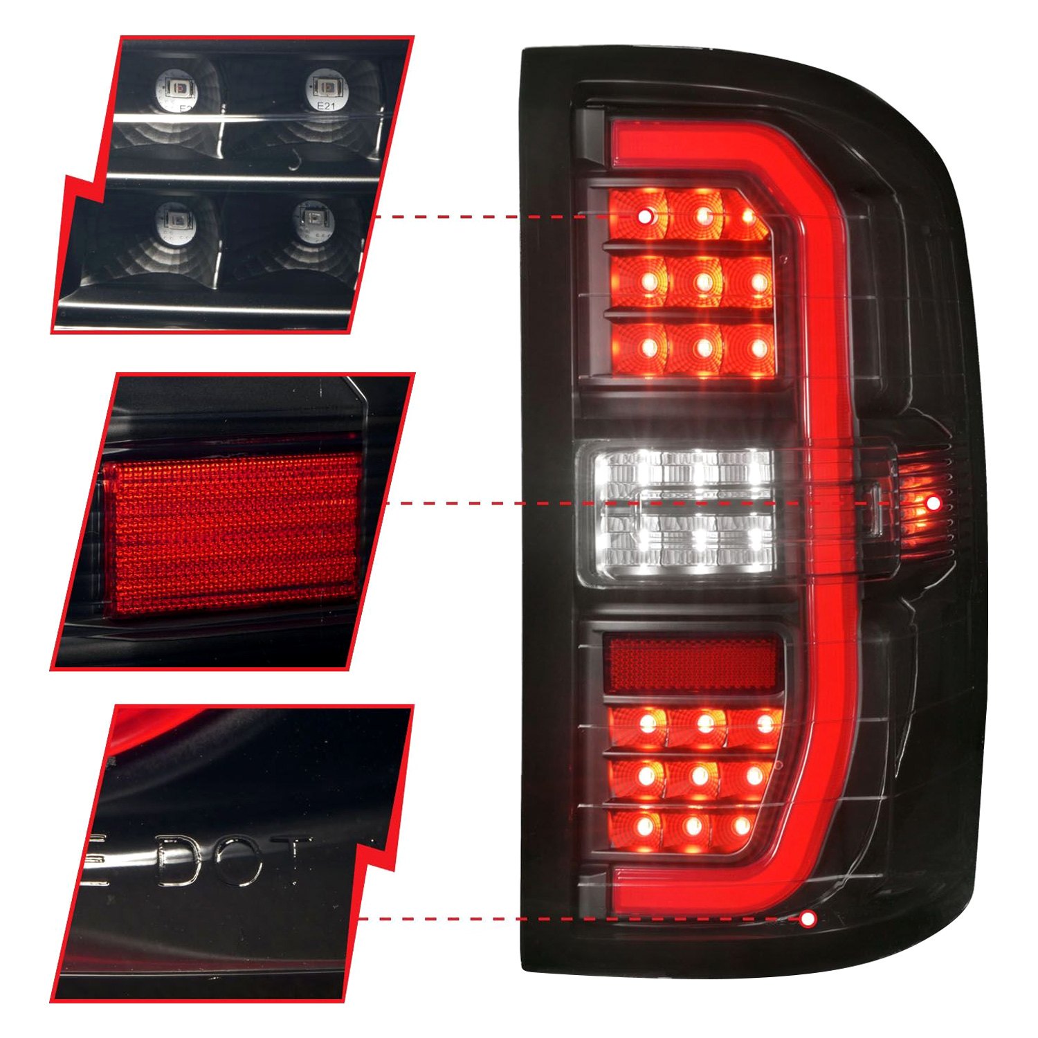 Anzo® 311465 - Driver and Passenger Side Black/Smoke Sequential Fiber ...