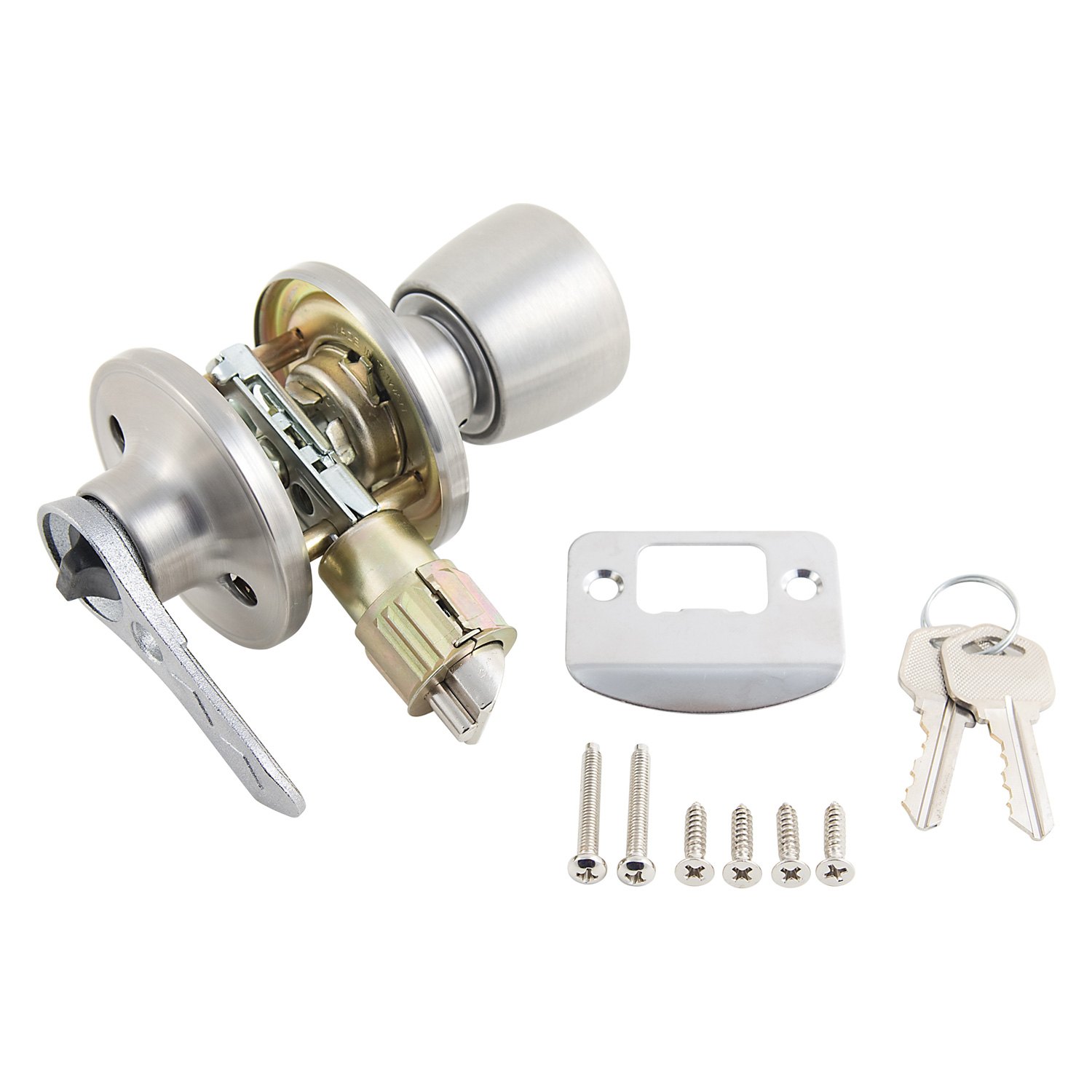AP Products® 013-235-SS - Stainless Steel Silver Standard Key Lock Knob Kit