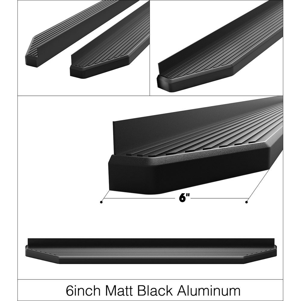 APG® IB04RIA3H - 6" H Series Black Running Boards