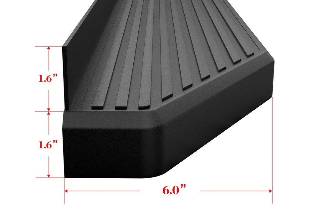 APG® IB04RIA3H - 6" H Series Black Running Boards